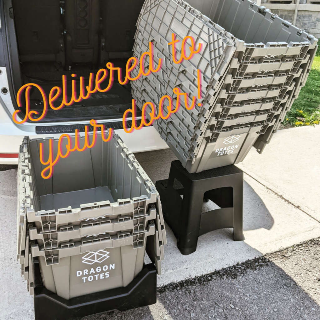 Reusable Plastic Moving Boxes for rental - Dragon Totes